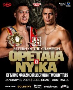 IBFクルーザー級王者オペタイア ”自信のKO防衛！” 10戦9KOニーカ に4回KO勝利 – BOXING MASTER