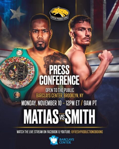 1/10 WBC世界スーパーライト級戦 「発表」 スブリエル・マティアスvsダルトン・スミス – BOXING MASTER